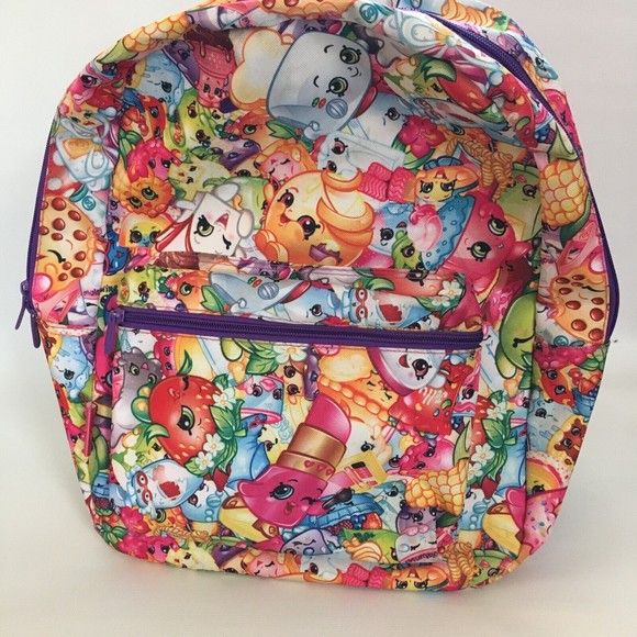 Shopkins | Bags | Shopkins 6 Backpack School Large Book Bag Pink Blue ...